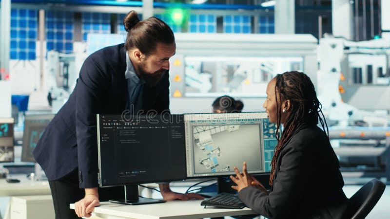 Photovoltaics Factory Admin Coding, Presenting Progress To Manager ...