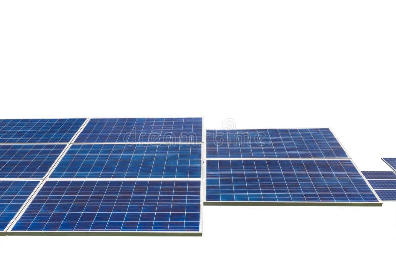 Photovoltaics Module Solar Panels Isolated on White Background Stock ...