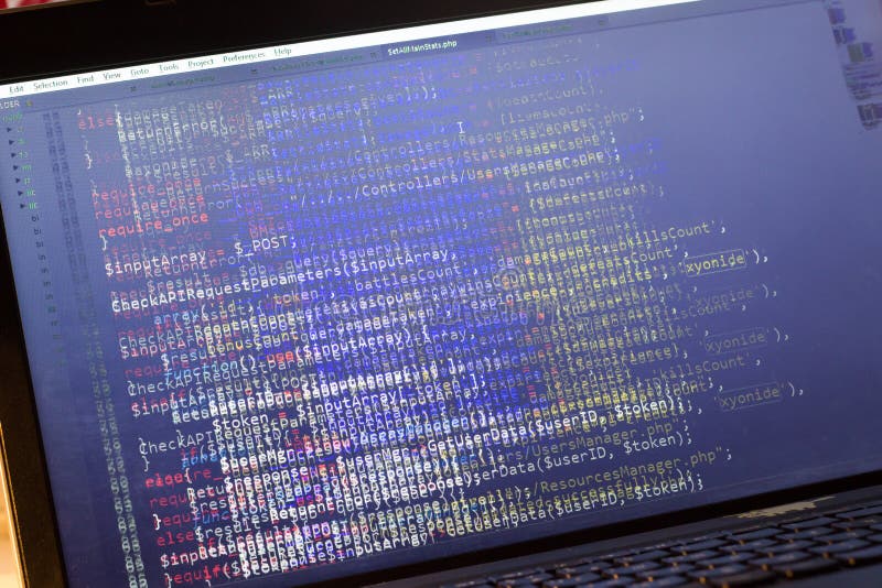 Php Back End Code Computer Programming Source Code Abstract Screen Of