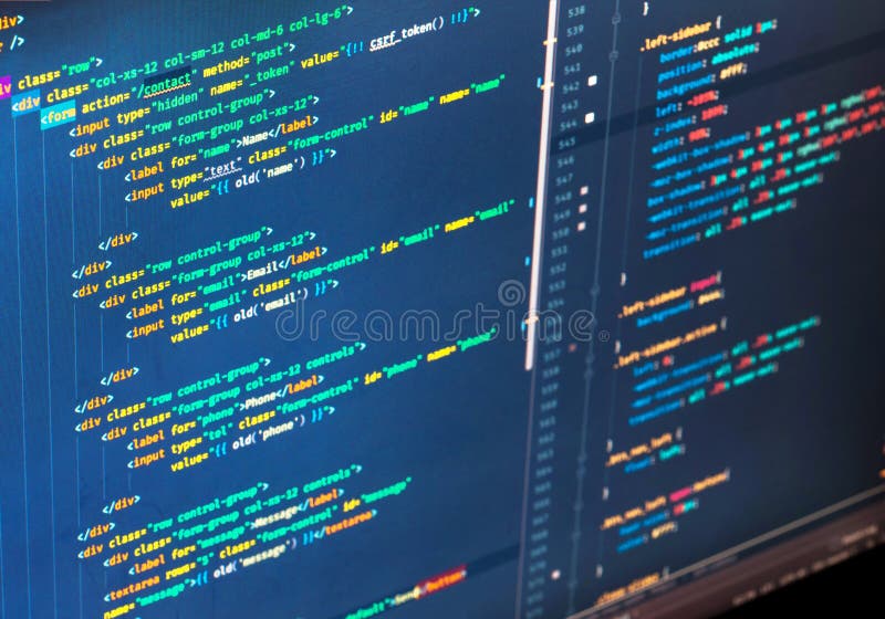 Php Code of Different Colors on Blue Background Stock Image - Image of ... Php Code of Different Colors on Blue Background Stock Image - Image of ...