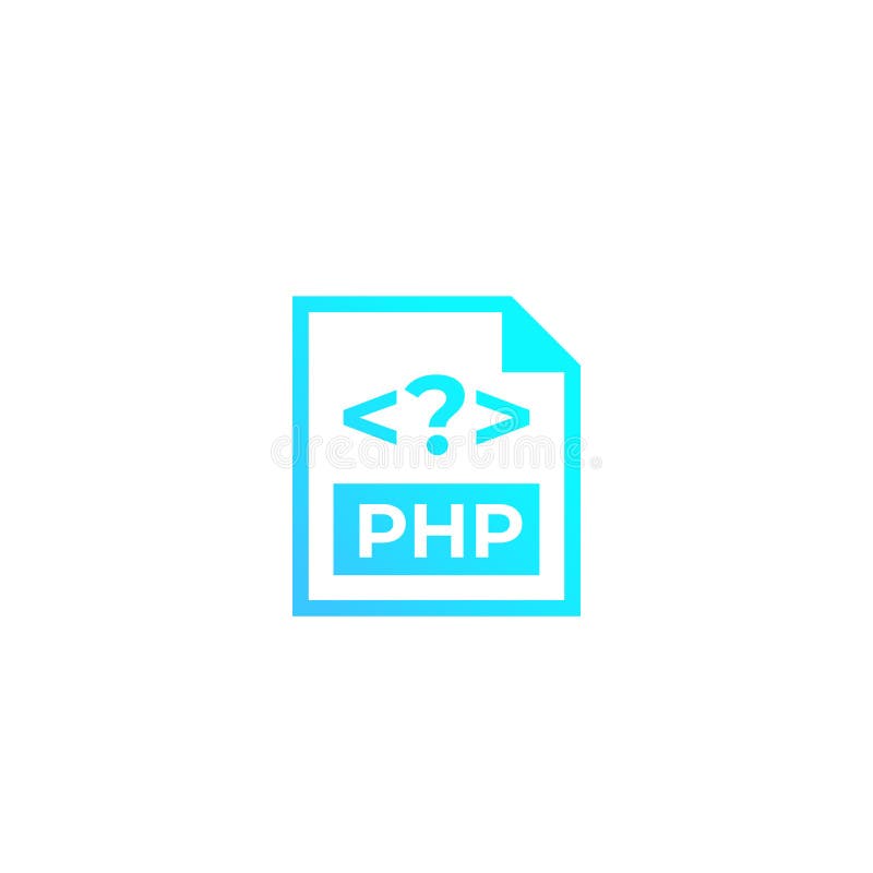 PHP Code, Document With Check Mark Vector Icon Stock Vector - Illustration of preprocessor ...
