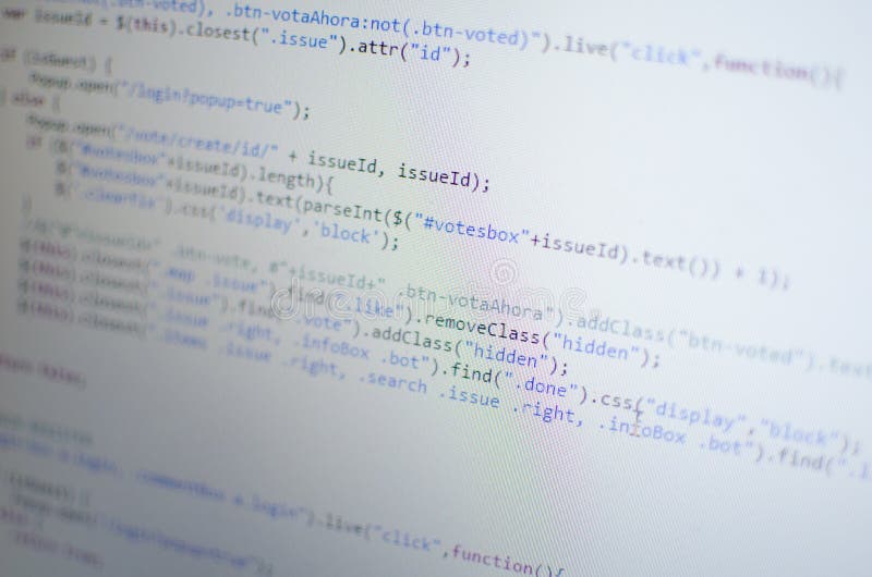 Php Css Code In Computer Editorial Photo Image Of Code 43853086
