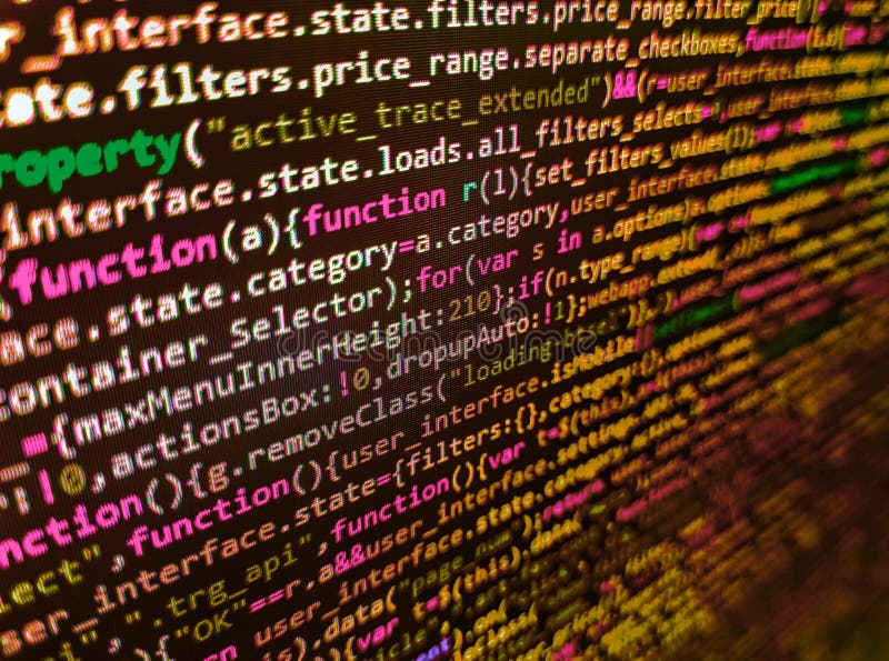 Php Development Software Site Code Close Up Of Random Computer Code Comprised Of Numbers And