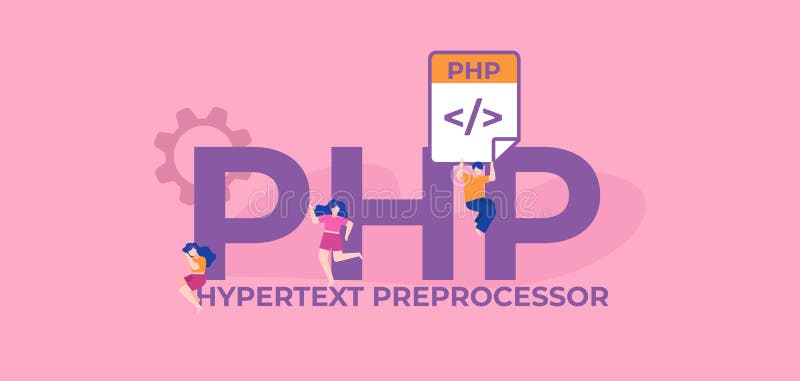 Php Hypertext Preprocessor Pioneering Language Programming And Coding Technologies Stock