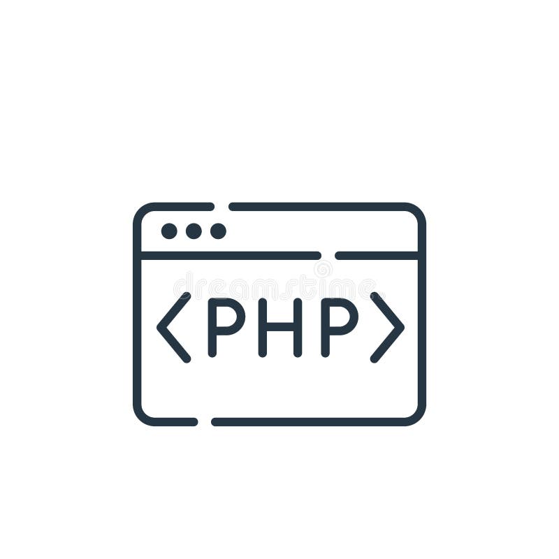 Php Icon Vector From Programming Concept Thin Line Illustration Of Php 2605