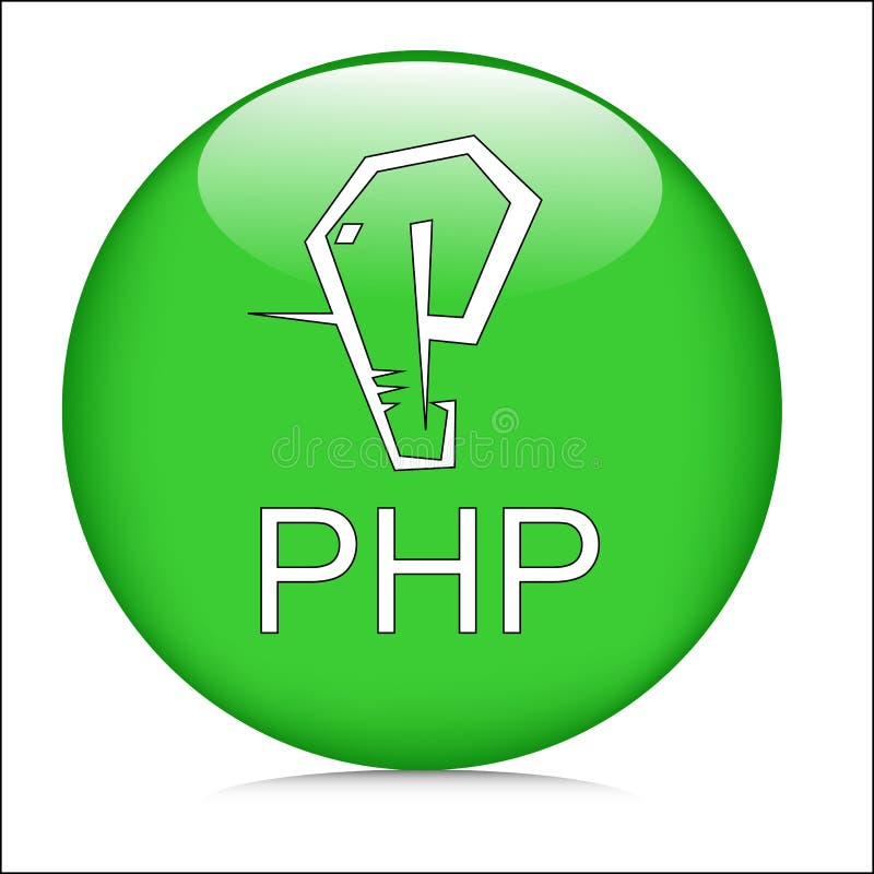 Php Language Green Crystal Button Symbol Logo Image and Vector Stock ...