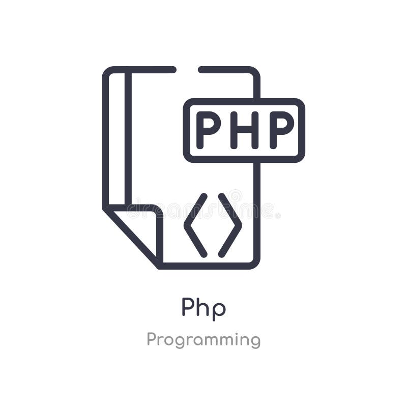 Html5 Outline Icon Isolated Line Vector Illustration From Programming Collection Editable Thin