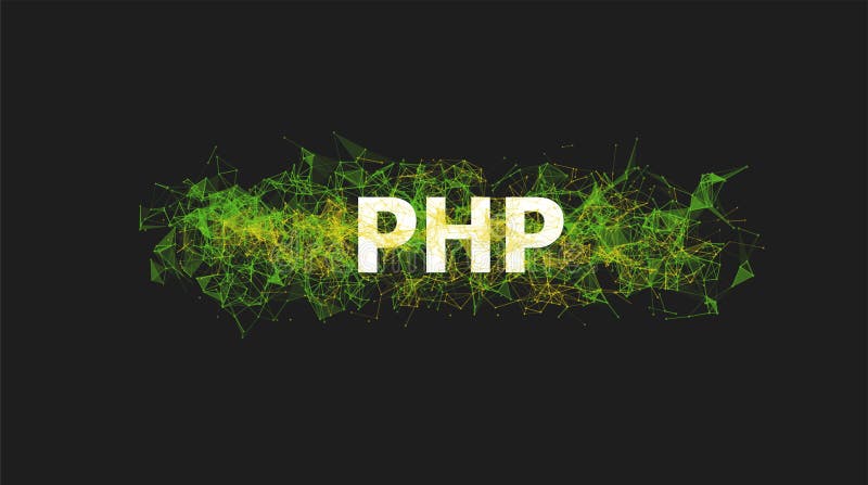 Php Programming With Colorful Plexus Design Stock Vector Illustration Of Engineering Code 4743