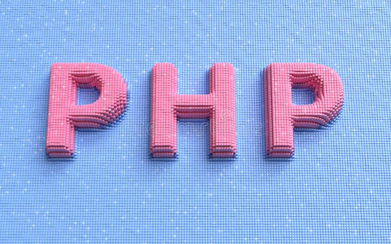 Php Programming Language Development Concept Coding Background Colored 3d Render Stock