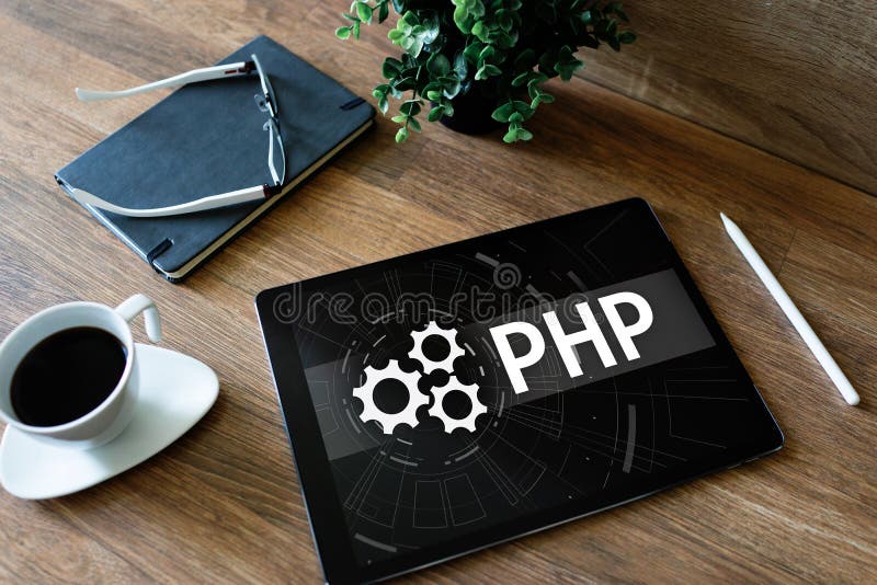 PHP Programming Language. Web and Application Development Concept ...