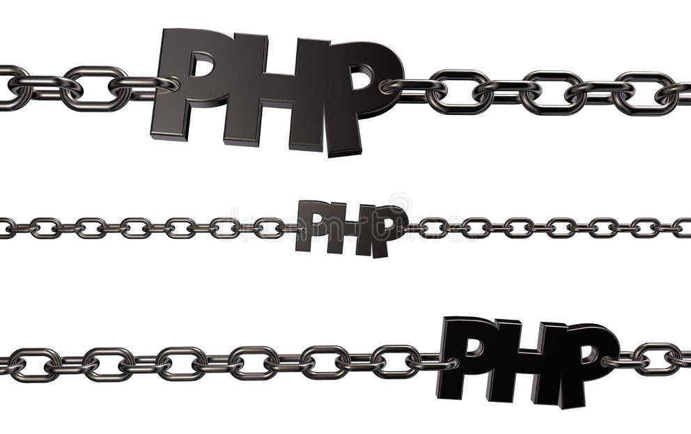Php tag stock illustration. Illustration of chain, code - 27462005