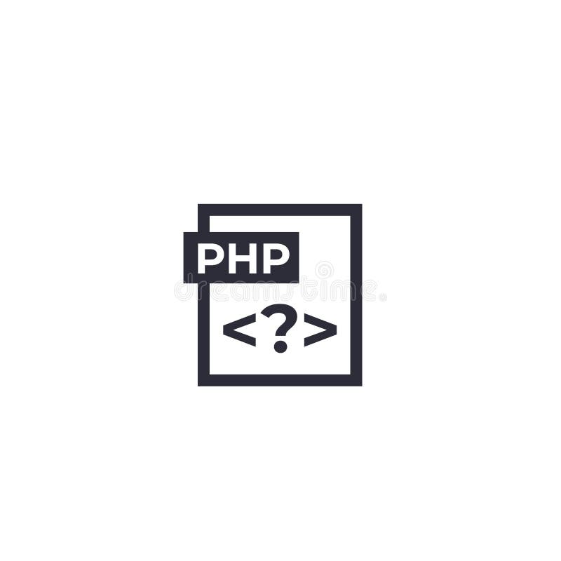 Php Code Document With Check Mark Vector Icon Stock Vector