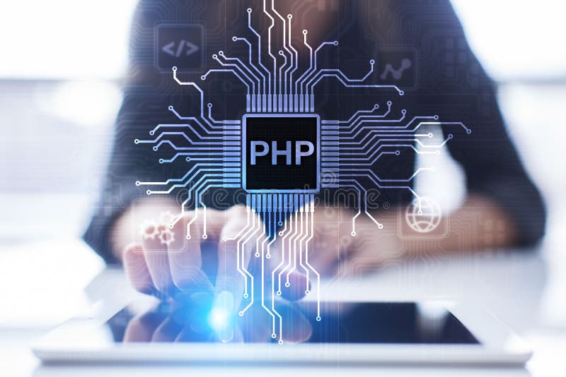 PHP Web Development and Coding Internet and Technology Concept on ... PHP Web Development and Coding Internet and Technology Concept on ...