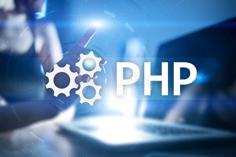 PHP, Web Development Concept on Virtual Screen. Stock Photo - Image of ...