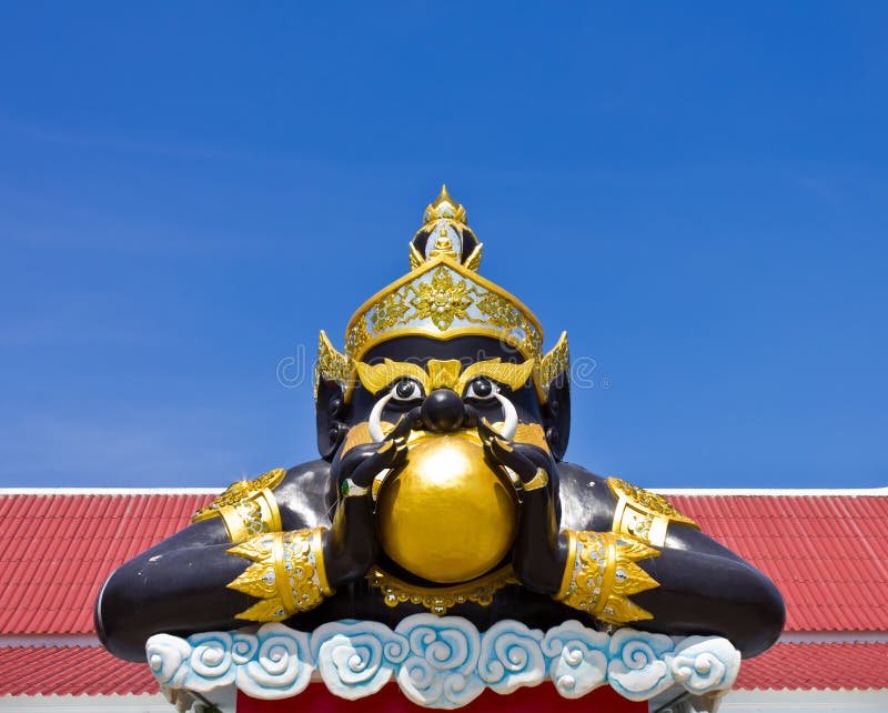 Statue of Rahu and India God Stock Image - Image of moon, redeem: 26266629