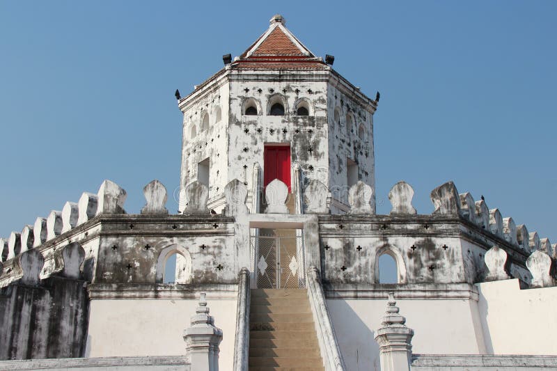 Phra Sumen Fort in Bangkok - Thailand Stock Image - Image of tower ...