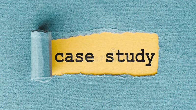 The Phrase Case Study Appears on Yellow Background Under Torn Blue ...
