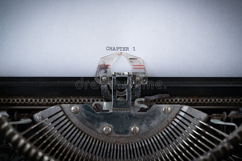 Chapter 1 Typed on Typewriter Stock Photo - Image of note, novel: 115231524