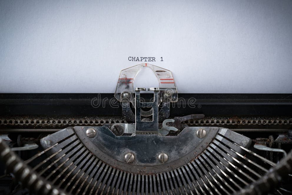 Chapter 1 Typed on Typewriter Stock Photo - Image of note, novel: 115231524