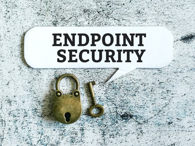Phrase Endpoint Security Written on Bubble Speech Stock Image - Image ...