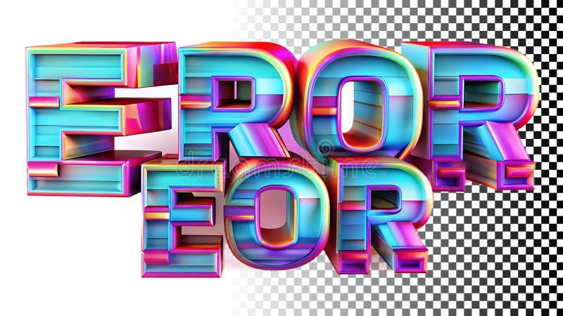 ERROR for Text with Digital Glitch Effect Abstract Communication Png ...