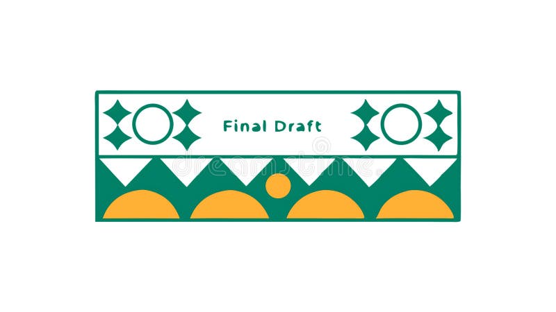 Phrase Final Draft Featuring Geometric Patterns in Vivid Colors on a ...