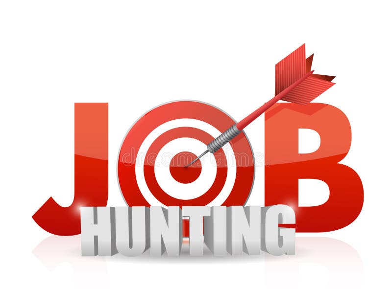 Phrase Job Hunting Isolated White Stock Illustrations – 4 Phrase Job ...