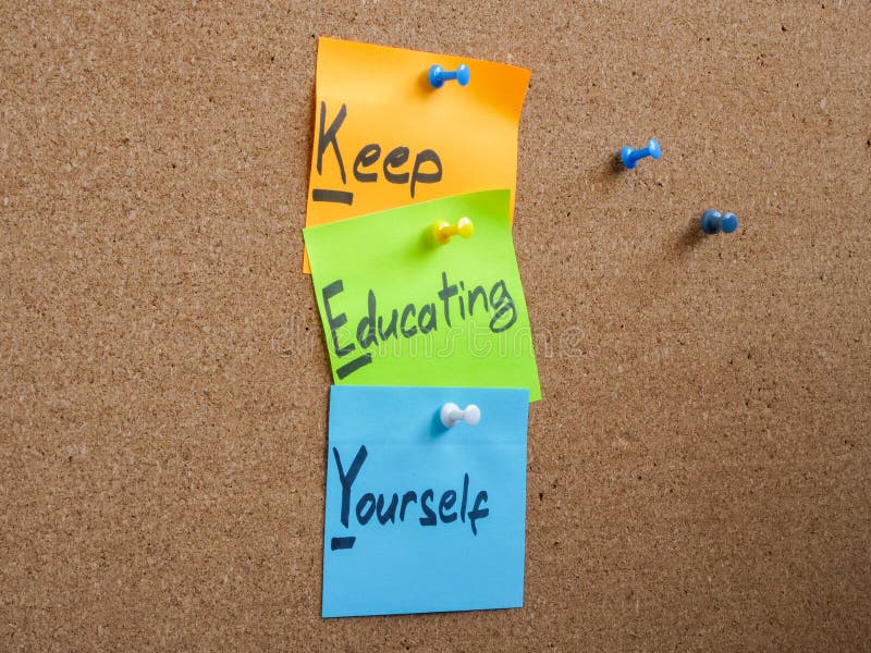 Phrase KEY Keep Educating Yourself on Memo Sticks. Stock Photo - Image ...
