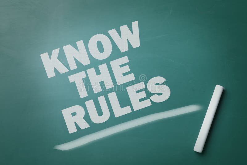 Phrase Know the Rules and Pencil on Background, Top View Stock Image ...
