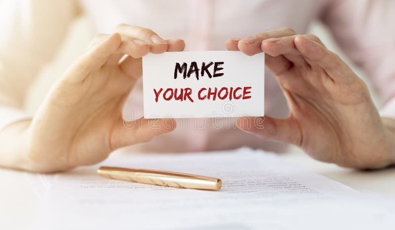 The Choice. Two Options. the Choice between Eating Stock Image - Image ...