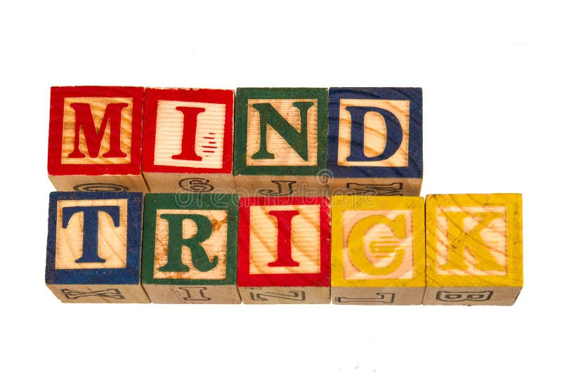 The Phrase Mind Trick Displayed Visually on a White Background Stock ...