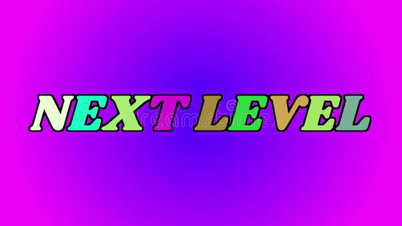 NEXT LEVEL Text Blinking Randomly with Background Changing Color ...