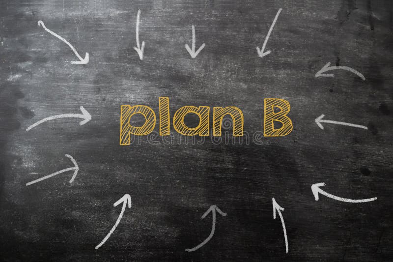 Phrase Plan B Surrounded by White Arrows on Chalkboard Stock Image ...