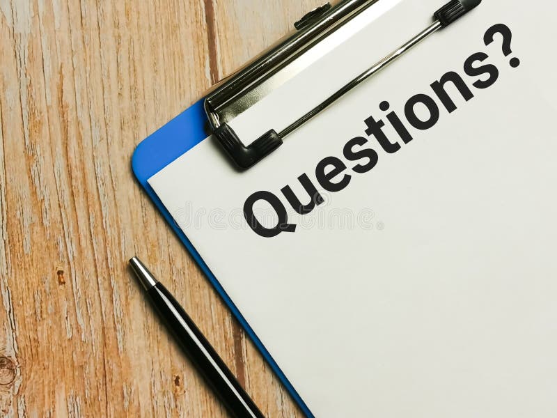 Phrase Question Written on Paper Clipboard Stock Photo - Image of doubt ...
