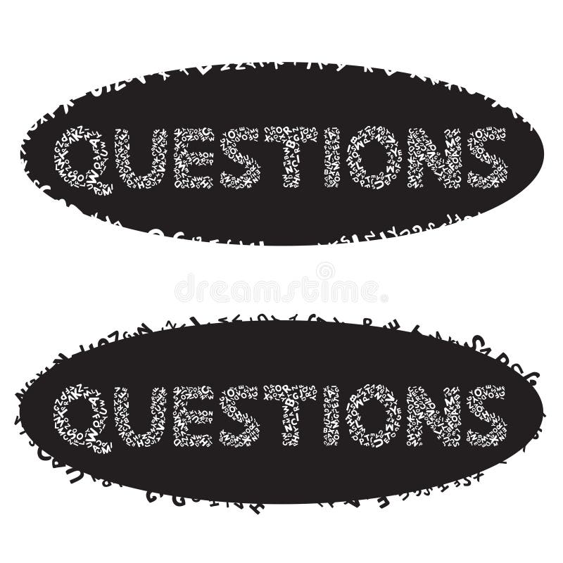 Phrase Questions of the Letters Stock Vector - Illustration of dash ...