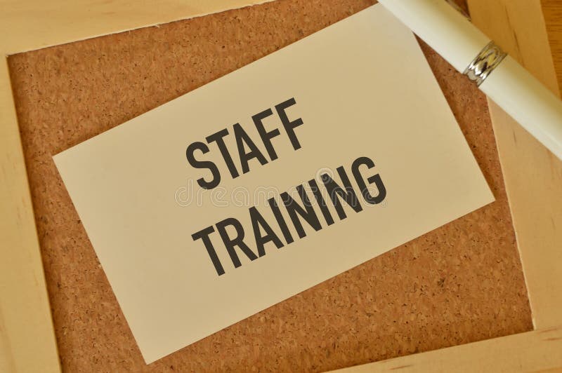 Phrase STAFF TRAINING Written on White Paper. Business Concept Stock ...