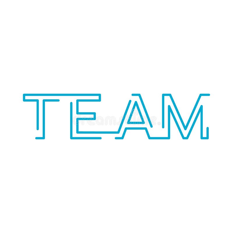 Team One Line Lettering Stock Illustrations – 39 Team One Line ...