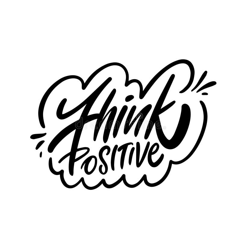 Thinking of You Phrase. Motivation Modern Calligraphy. Hand Drawn ...