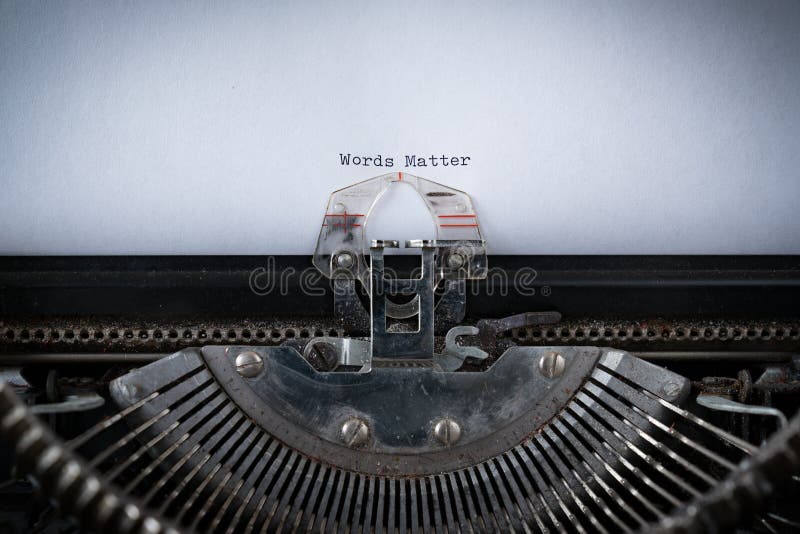 Words on typewriter stock photo. Image of writing, letter - 18754076