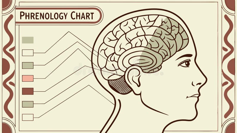 Phrenology Chart Brain Map, Vintage Science, and Historical Study of ...