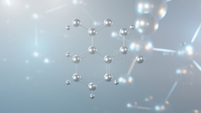 Phthalic Acid Molecular Structure, 3d Model Molecule, Aromatic ...