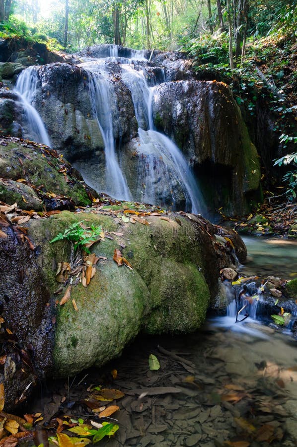 Phu-Kaeng Waterfall in Deep Forest in Thailand Stock Image - Image of ...