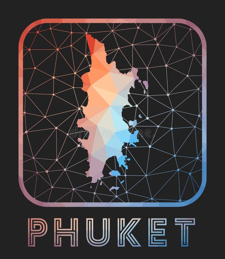 Phuket map design. stock vector. Illustration of kingdom - 179964216