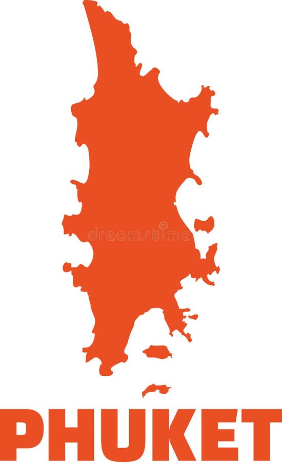 Phuket map with name stock vector. Illustration of symbol - 107185374