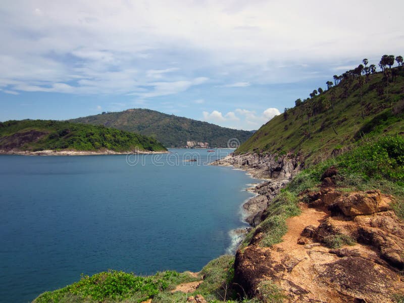 Laem Promthep Cabo Hermoso Paisaje Andaman Mar En Temporada De Verano ...