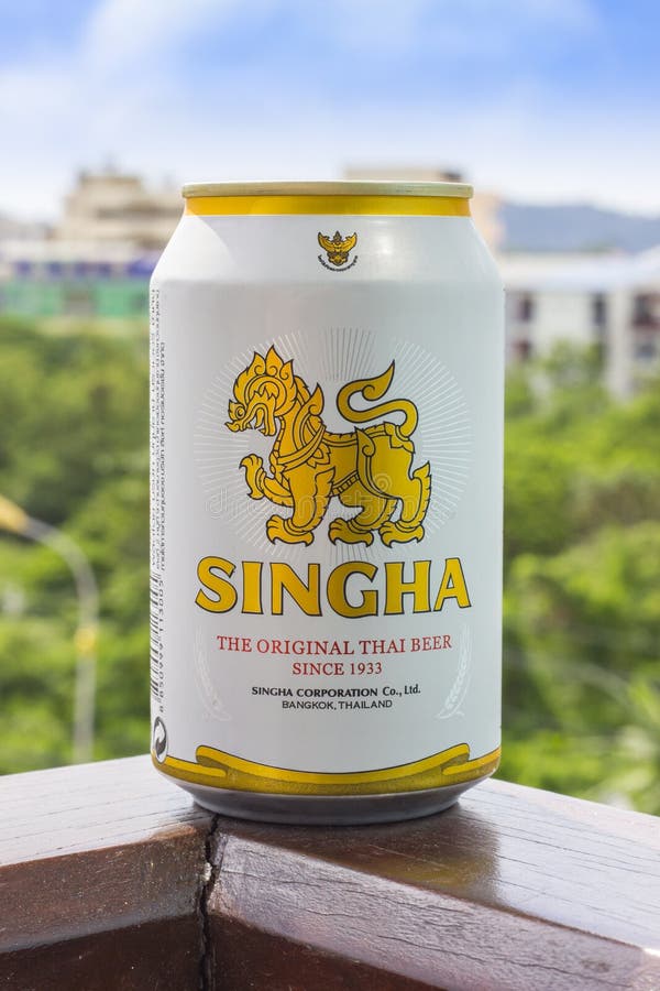 PHUKET, THAILAND am 20. Januar 2018 - Eine Neue Flasche Von Singha-Bier ...