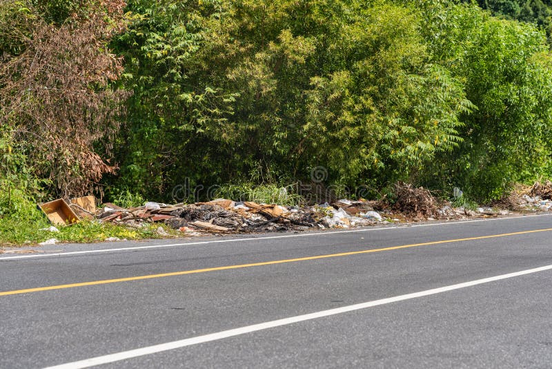 Phuket, THAILAND - July 26, 2018: the Pile of Garbage on the Side of ...