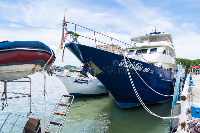 Phuket, Thailand - May, 08, 2022 : Ferries To Phi Phi Island at Rassada ...