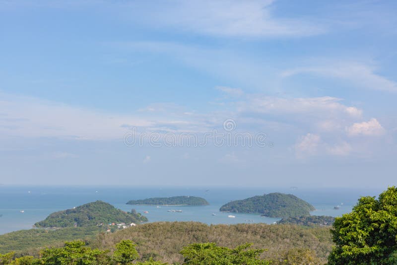 Phuket Town Top View from Khao Kad Hill Stock Photo - Image of nature ...