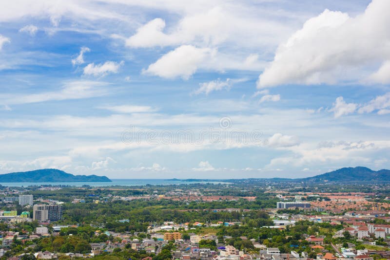 Phuket Town Top View from Rang Hill Stock Image - Image of daytime ...